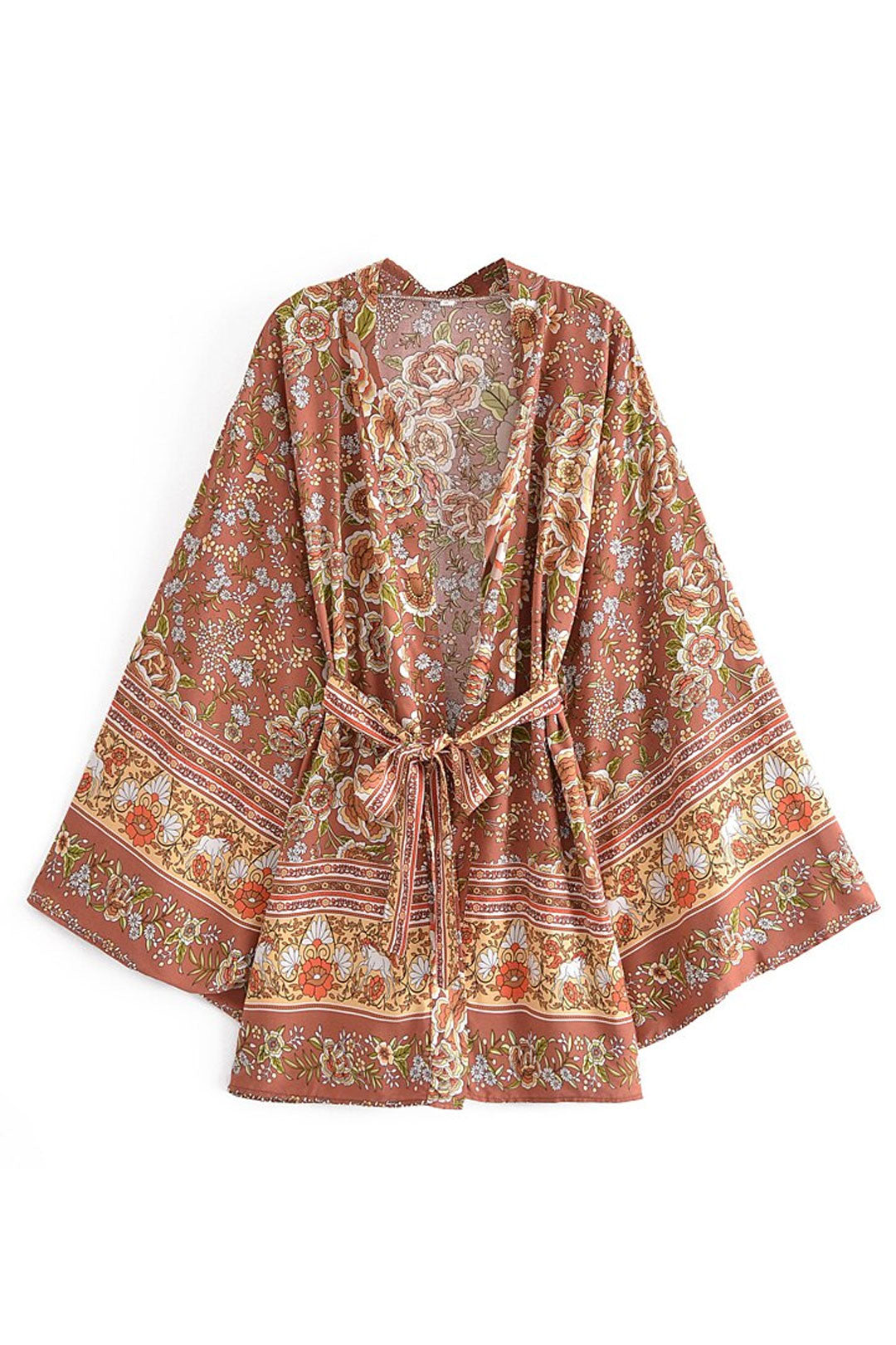 Boho Robe, Kimono Robe, Beach Cover up, Short Robe, Elliana Rosita in ...